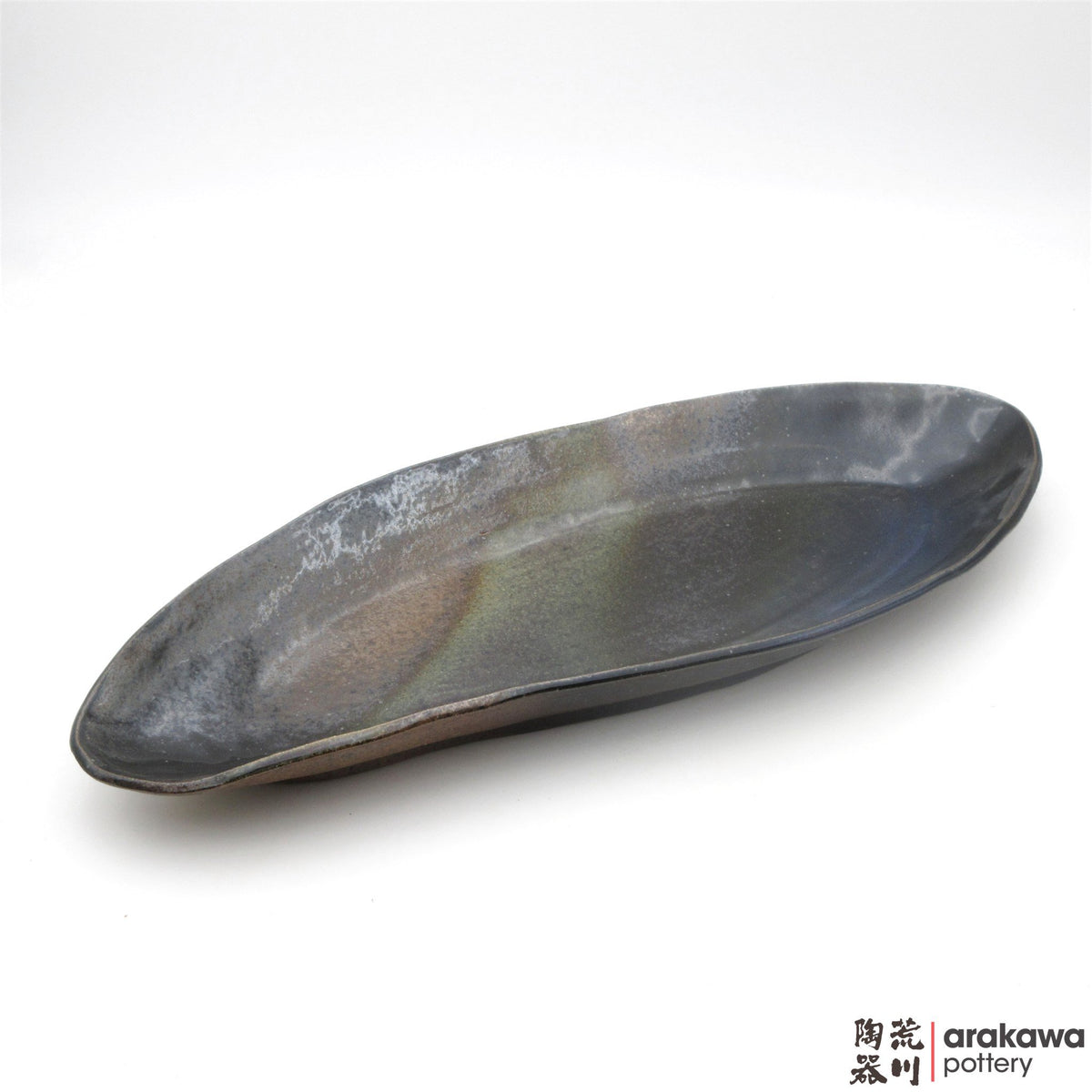 Handmade Ceramic Dinnerware: Fish Serving Plate (L), Peacock Glaze - 1 ...